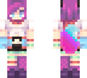 ahri Pokimane i love you | Minecraft Skin