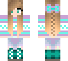 blond girl with a braid | Minecraft Skin
