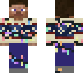 Winter Steve with Lights | Minecraft Skin