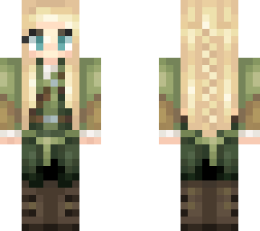 Blonde elf with braid | Minecraft Skin