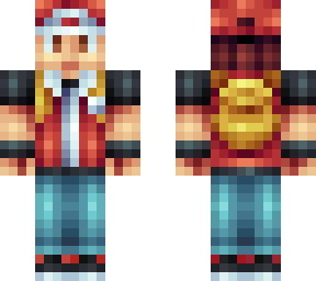 red pokemon Fire (remake) | Minecraft Skin
