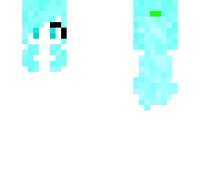 Blue Girl Ponytail Hair Base | Minecraft Skin