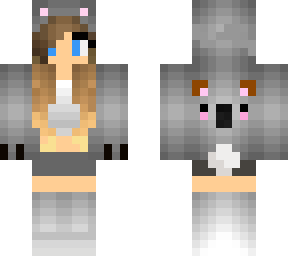 Koala Girl With Jacket | Minecraft Skin