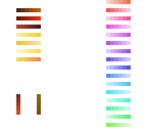 Rainbow + Hair Colour Palette | Minecraft Skin