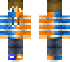 Orange and Blue boy (3) | Minecraft Skin