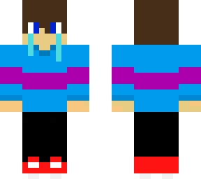 UnderSwap Frisk(good)(Crying) | Minecraft Skin