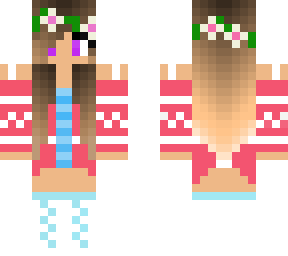 pink flowers | Minecraft Skin