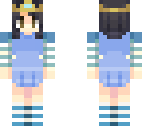 crowned blue short hair | Minecraft Skin