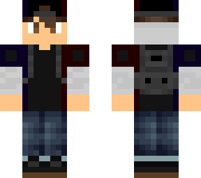 Red/Blue 3D Backpack Boy | Minecraft Skin