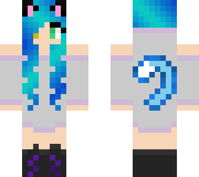 blue cat girl | Minecraft Skin