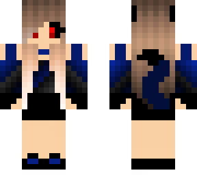 Ghoul Girl Half Vampire | Minecraft Skin