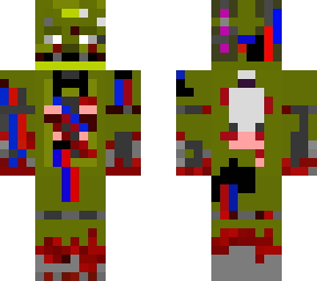 fnaf purple guy springtrap 2d | Minecraft Skins