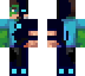 Armored Zombie Steve with heads-battle damaged | Minecraft Skin