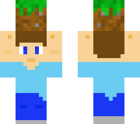 Short Steve with a grassblock | Minecraft Skin