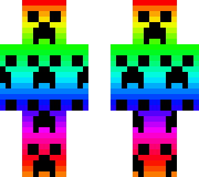 Rainbow Creeper | Minecraft Skin
