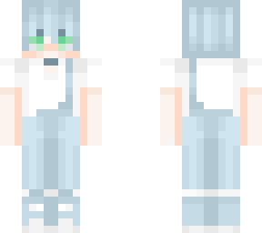 Cute Blue Haired Blue Overalls Boy | Minecraft Skin