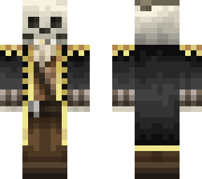 Pirate - Skeleton Dead - Black CLothes | Minecraft Skin