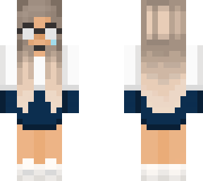 Cute girl with glasses | Minecraft Skin