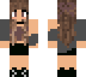 Cute girl with choker | Minecraft Skin