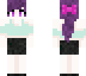 Cute Purple Girl | Minecraft Skin