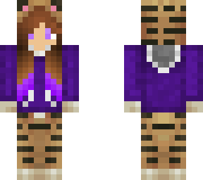 Minecraft pe tiger girl skin layout - bdaadviser