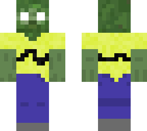 yellow shirt zombie with 1 arm | Minecraft Skin