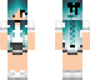 Cute School girl with a black hair tie | Minecraft Skin
