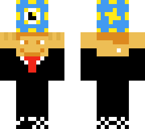 steve holding block fish but complex | Minecraft Skin