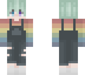 Cute Blue Haired Blue Overalls Boy | Minecraft Skin