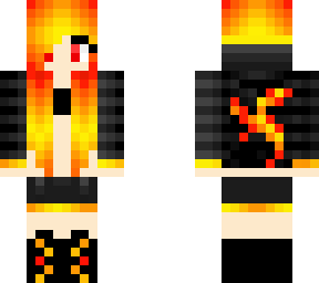 fire dragon girl vampire | Minecraft Skins
