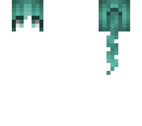Hair base - Turquoise Ponytail | Minecraft Skin