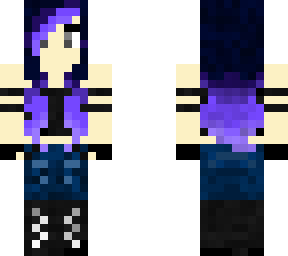 Purple Emo Girl | Minecraft Skin