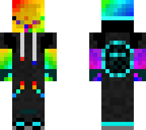 rainbow hacker | Minecraft Skin