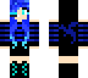 Blue Gamer Girl | Minecraft Skin