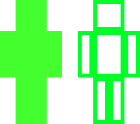 Green stick man from stick fight | Minecraft Skin