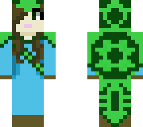 Green Sea turtle Girl | Minecraft Skin