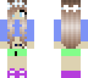 Cute crop top gurl with belly button ring | Minecraft Skin