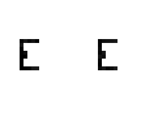 The letter e | Minecraft Skin