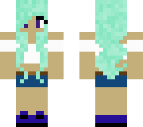 Cute blue girl | Minecraft Skin