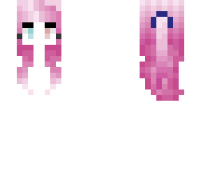 Pink Ponytail Hair Base | Minecraft Skin
