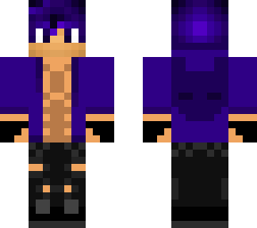Purple Aaron with wolf ears | Minecraft Skin
