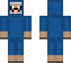 blue sheep with mustache | Minecraft Skin