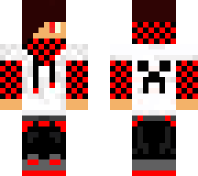 Red Checkered Hoodie | Minecraft Skin