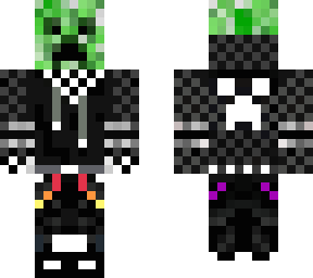 White Clothed Creeper | Minecraft Skin