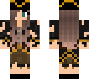 stranded pirate captain girl | Minecraft Skin