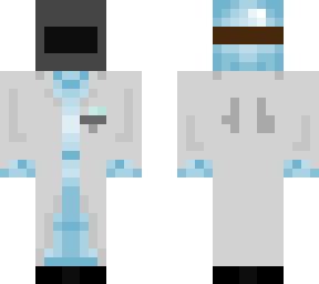 Diamond Steve W/Lab Coat & Welding Mask | Minecraft Skin