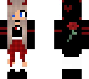 Rose demon girl | Minecraft Skin