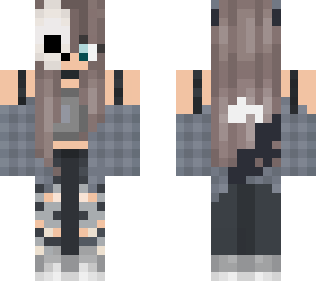 Skeleton Wolf Girl | Minecraft Skin