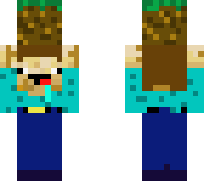 Noob w/ Grass Block | Minecraft Skin