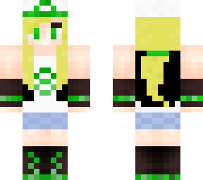 female pokemon trainer green hair | Minecraft Skins